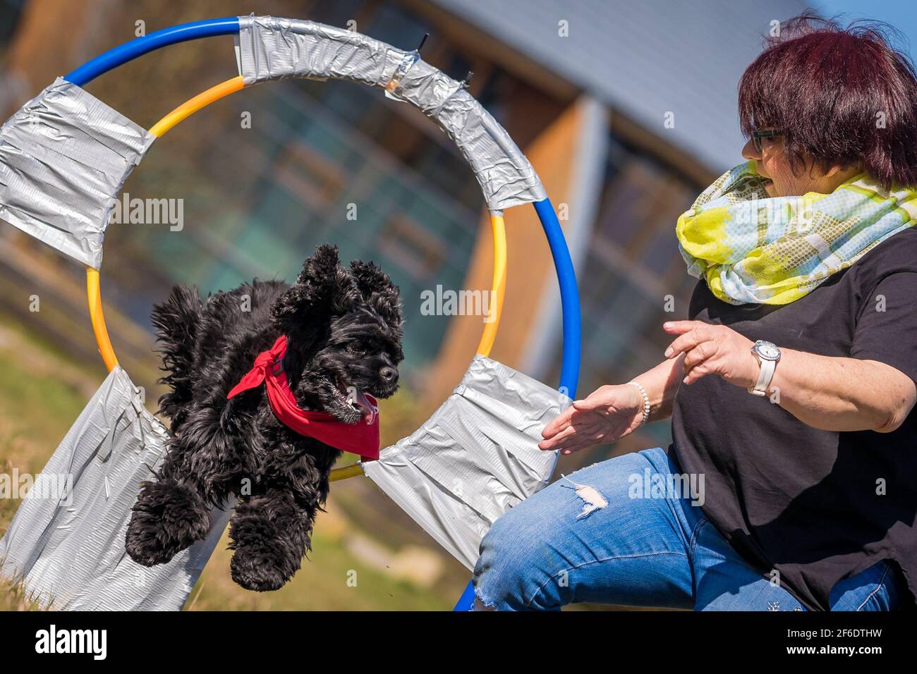 Hanover, Germany. 31st Mar, 2021. Jutta Gaßmann undertakes a world ...