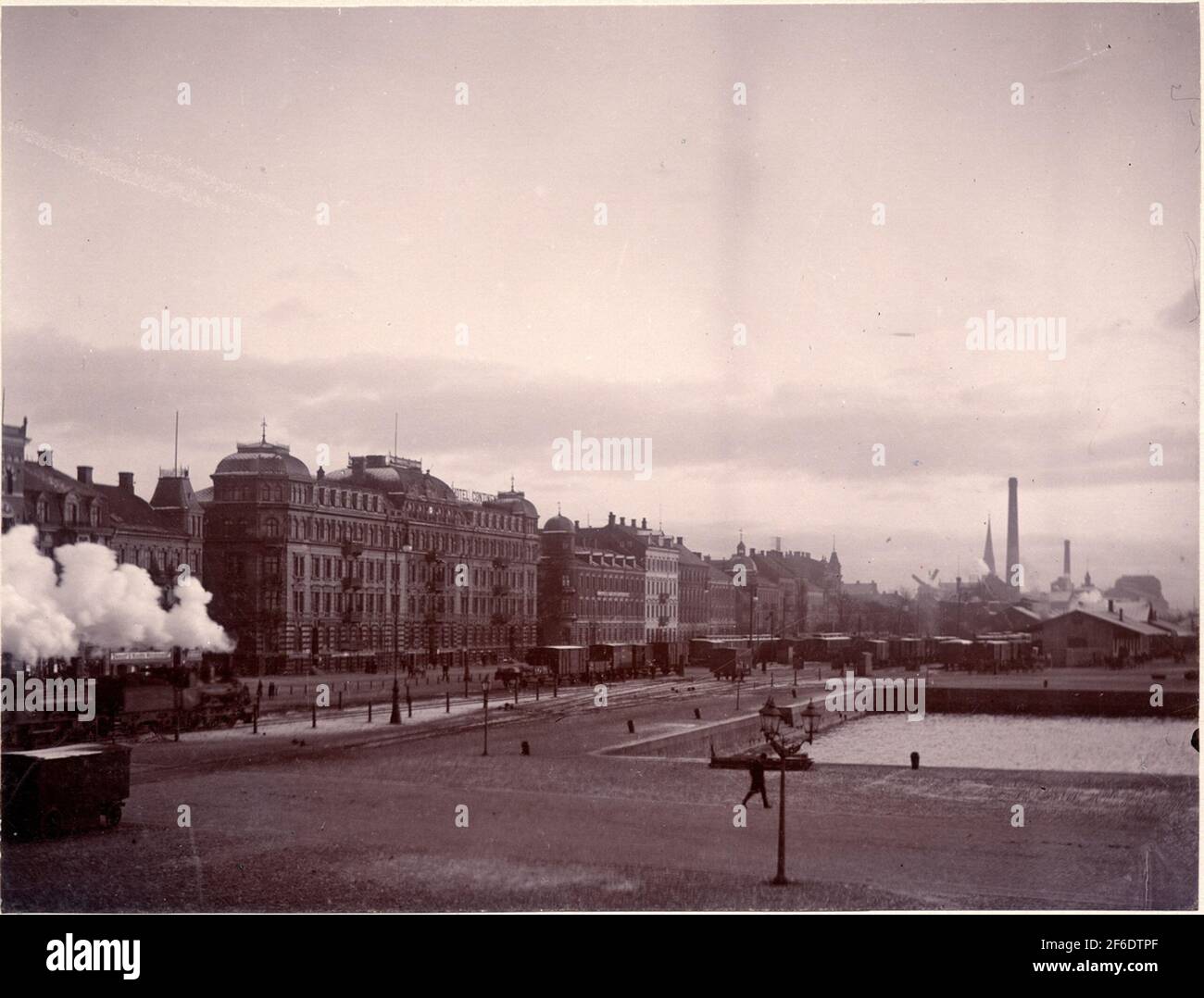 Helsingborg Around 1899.The train between Helsingborg C and the steam ...