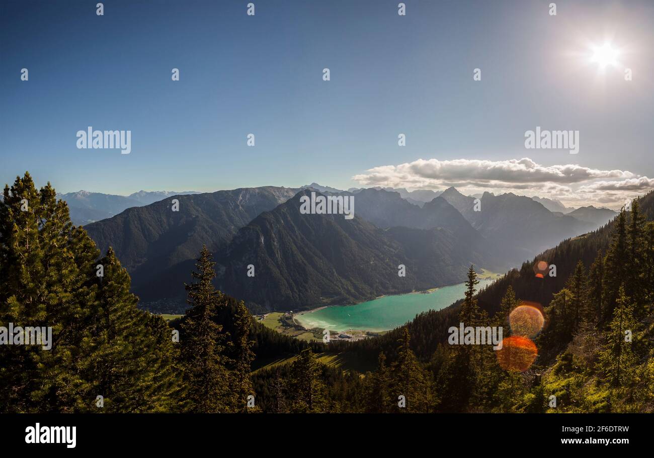Panorama view of lake Achensee in Tyrol, Austria Stock Photo - Alamy