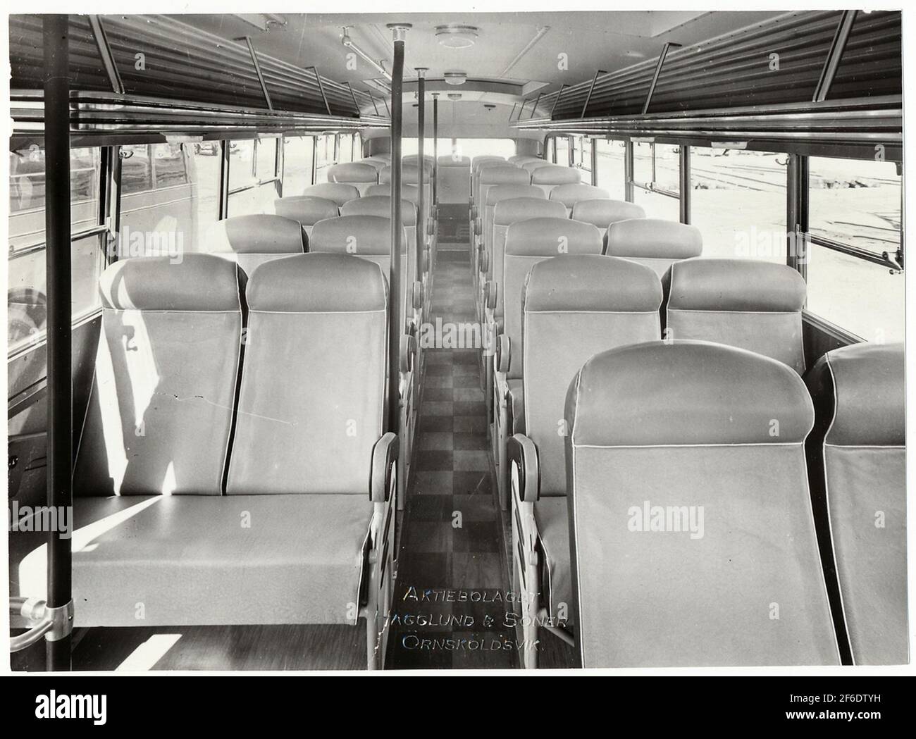Interior from a bus Stock Photo - Alamy