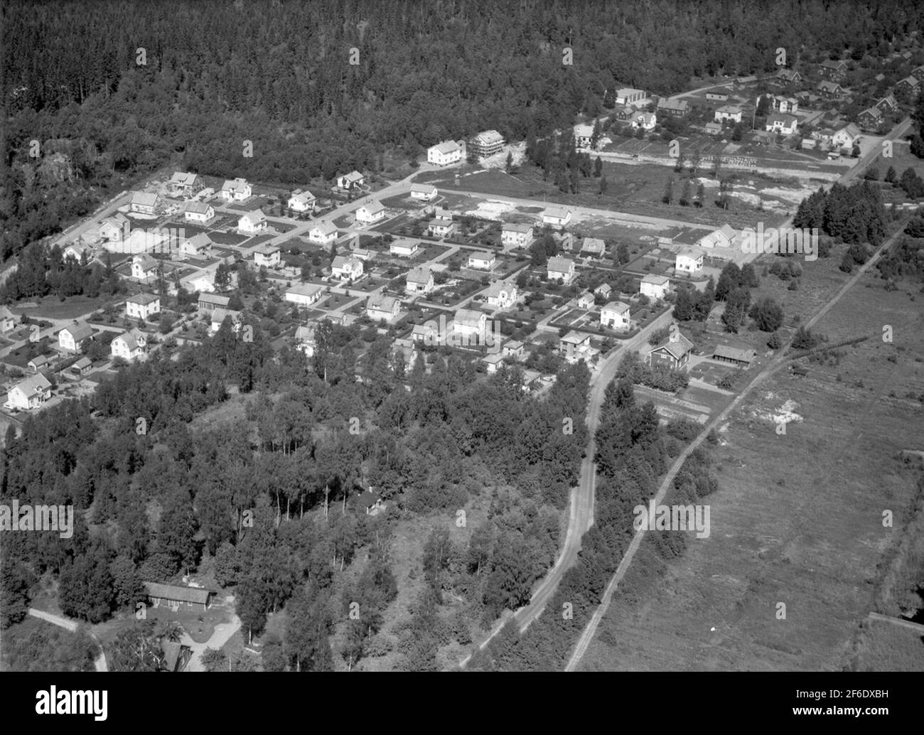 Aerial view of Aspa Bruk Stock Photo - Alamy