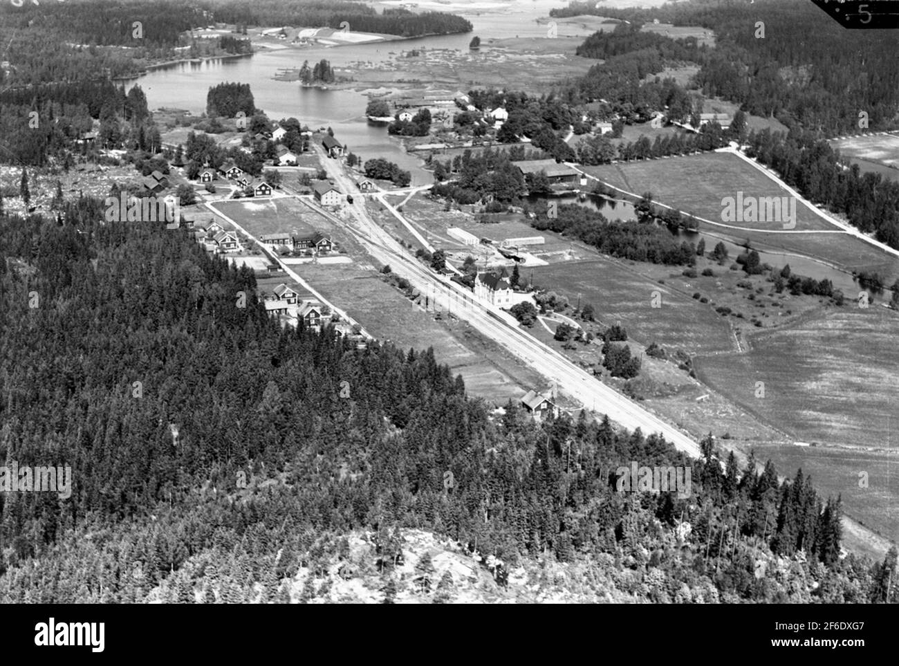 Aerial view of station Stock Photo - Alamy