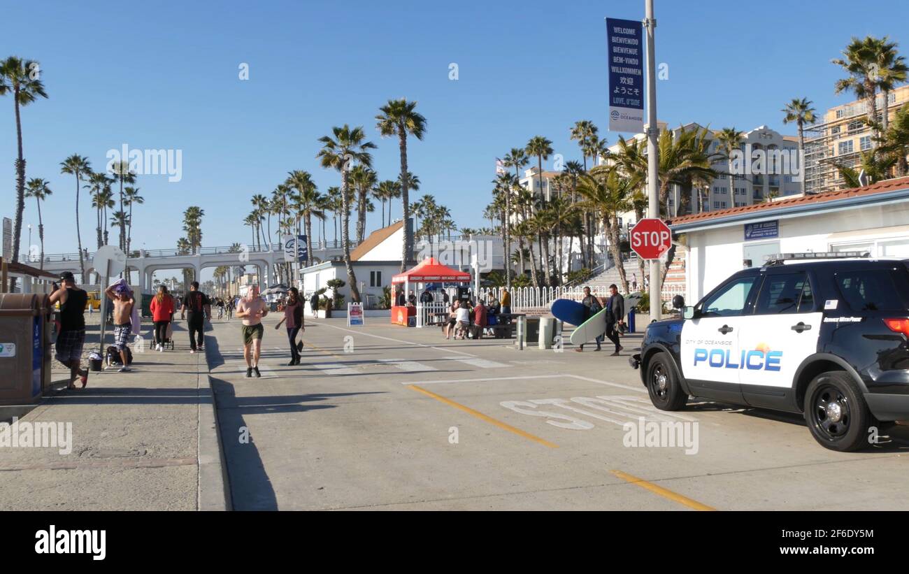 Oceanside, California USA -16 Feb 2020: American police department ...