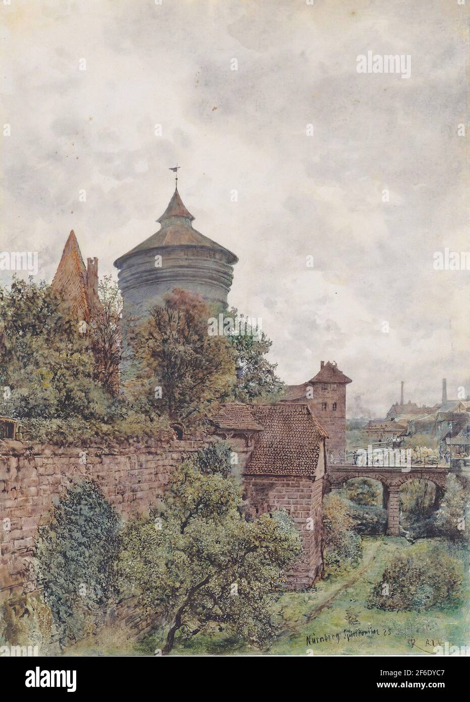 Rudolf Von Alt - Spittler Nuremberg 1856 Stock Photo - Alamy