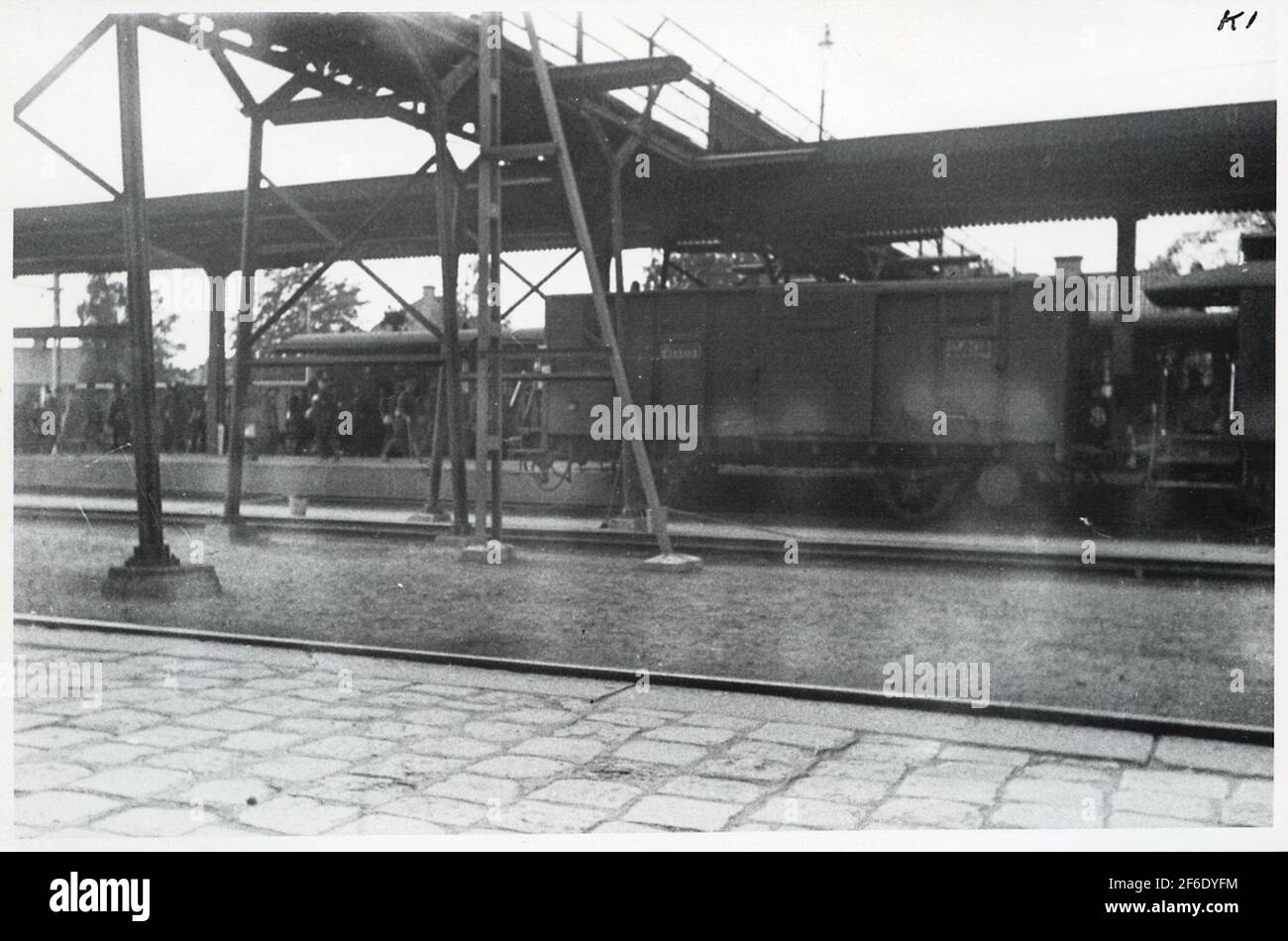Load wagon at Perrong at Örebro Central Stock Photo - Alamy