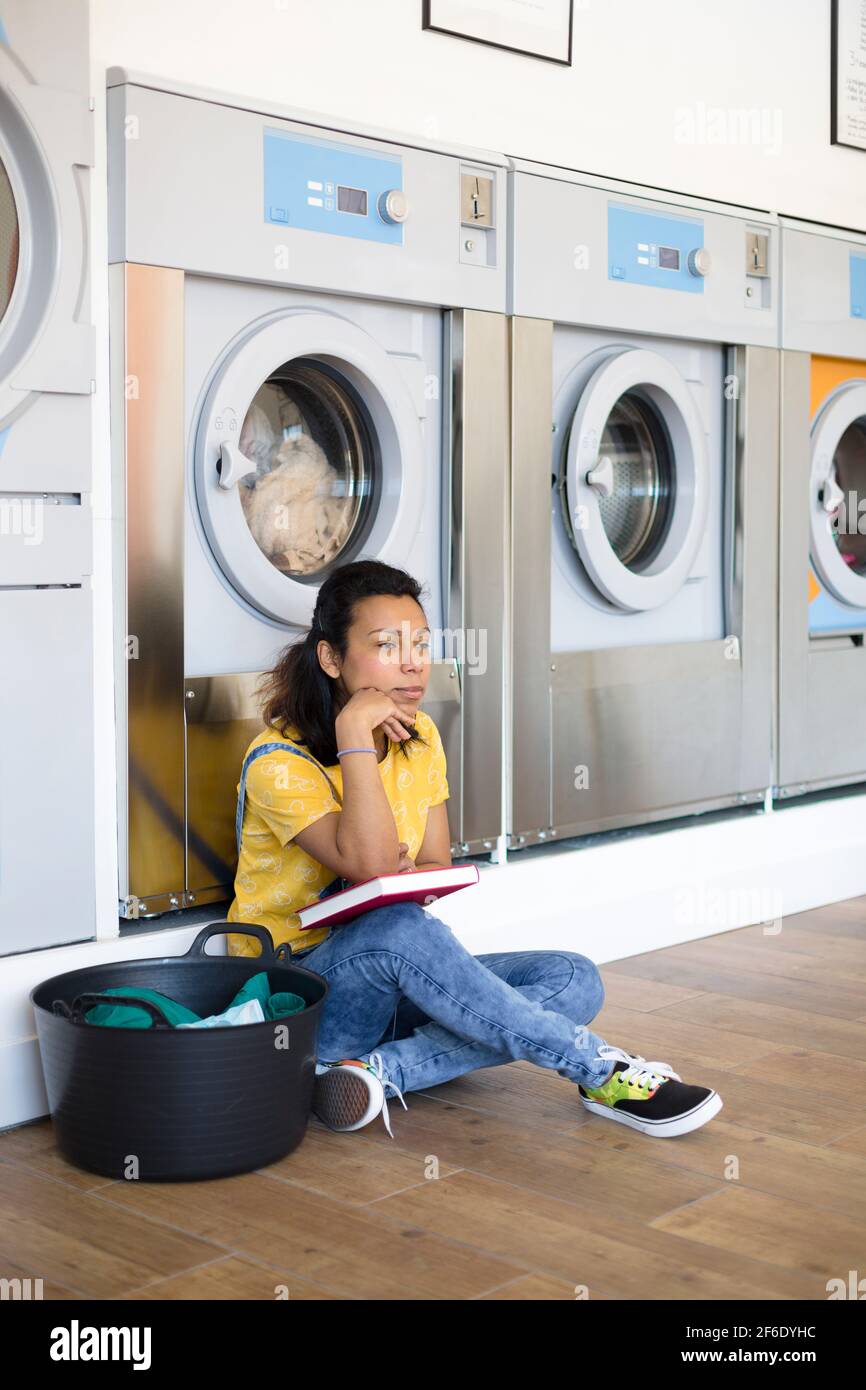 Woman inside washing machine hi-res stock photography and images - Alamy