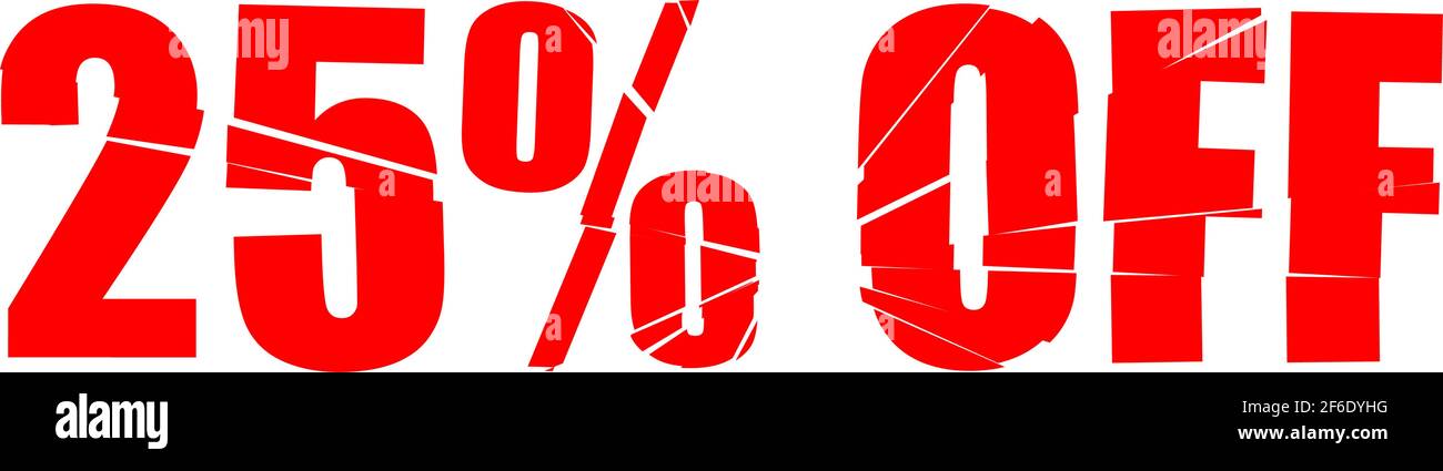 Percentage off discount tag, label numbers. Price cut, bargain sales ...