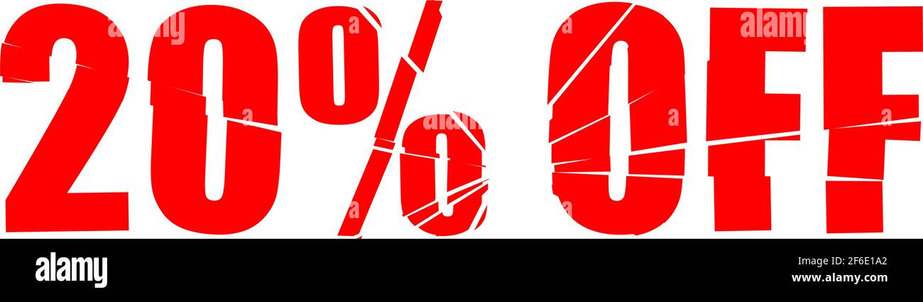 Percentage off discount tag, label numbers. Price cut, bargain sales ...