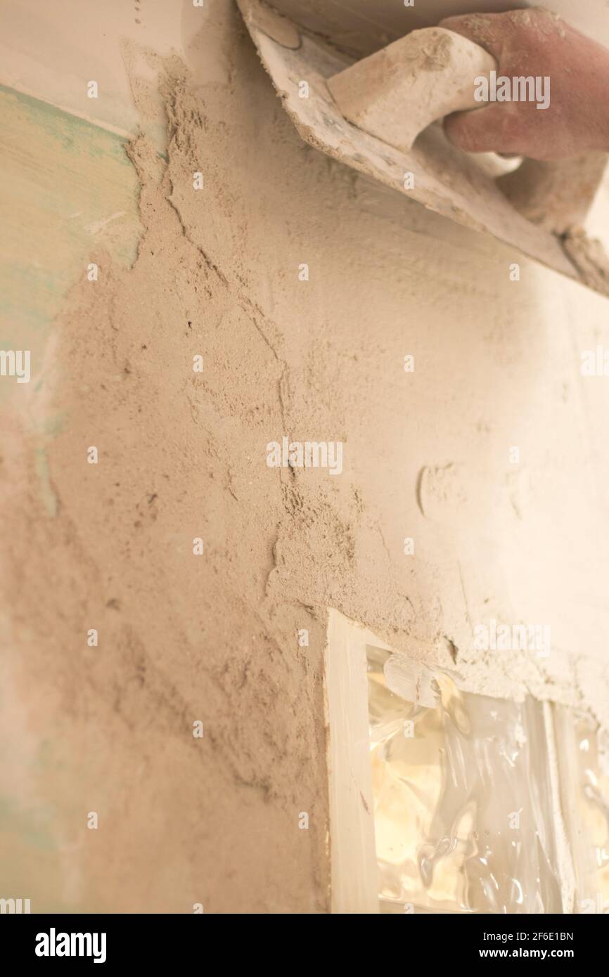 Building renovation works in appartment showing refurbishments works by ...
