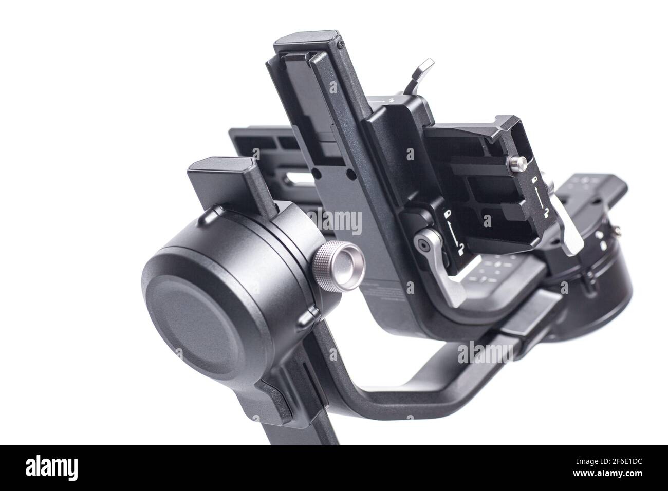 Gimbal stabilizer 3-Axis for camera isolated on white background Stock ...