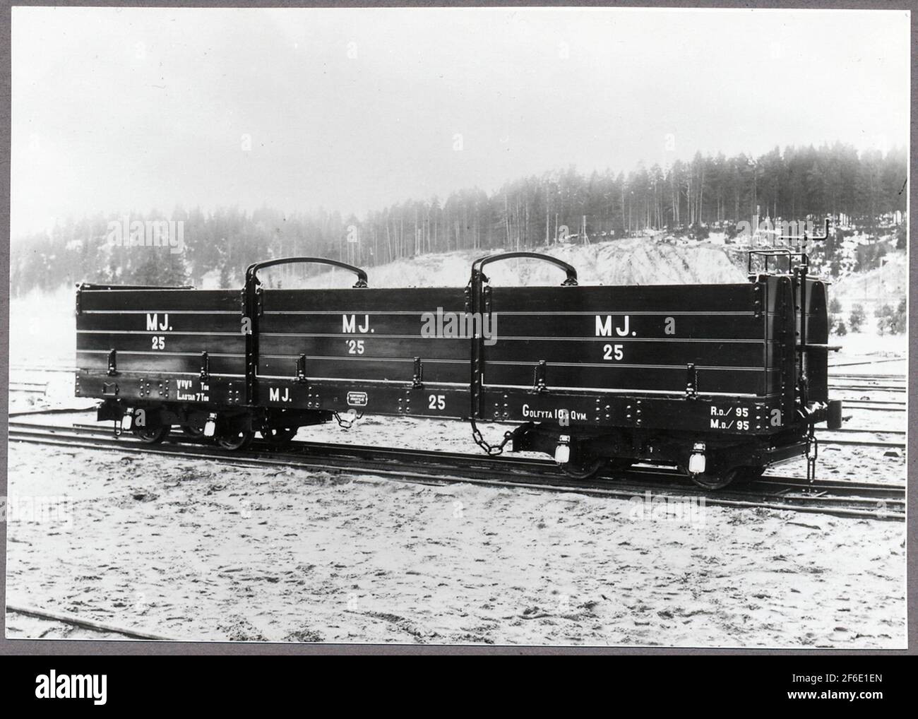 Munkedals rail, MJ freight trolley 25 Stock Photo - Alamy