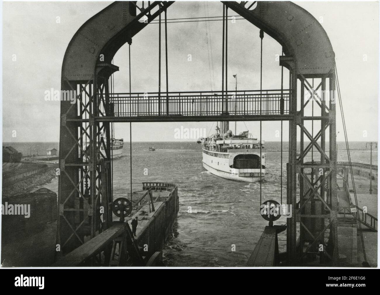 The train ferry between Trelleborg - Sassnitz on outgoing Stock Photo ...