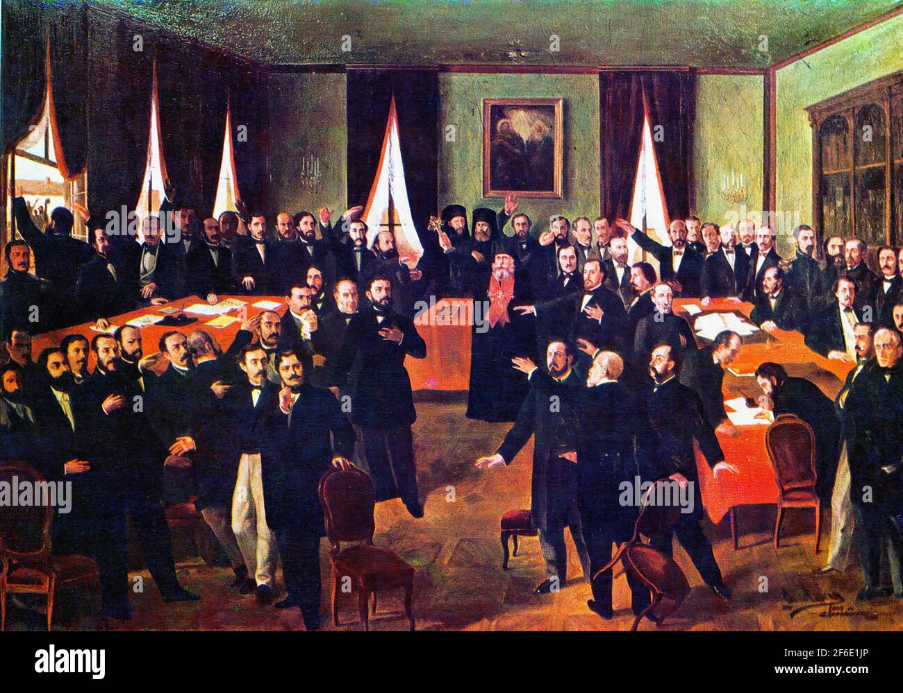 Theodor Aman - Proclaiming Union 1861 Stock Photo - Alamy