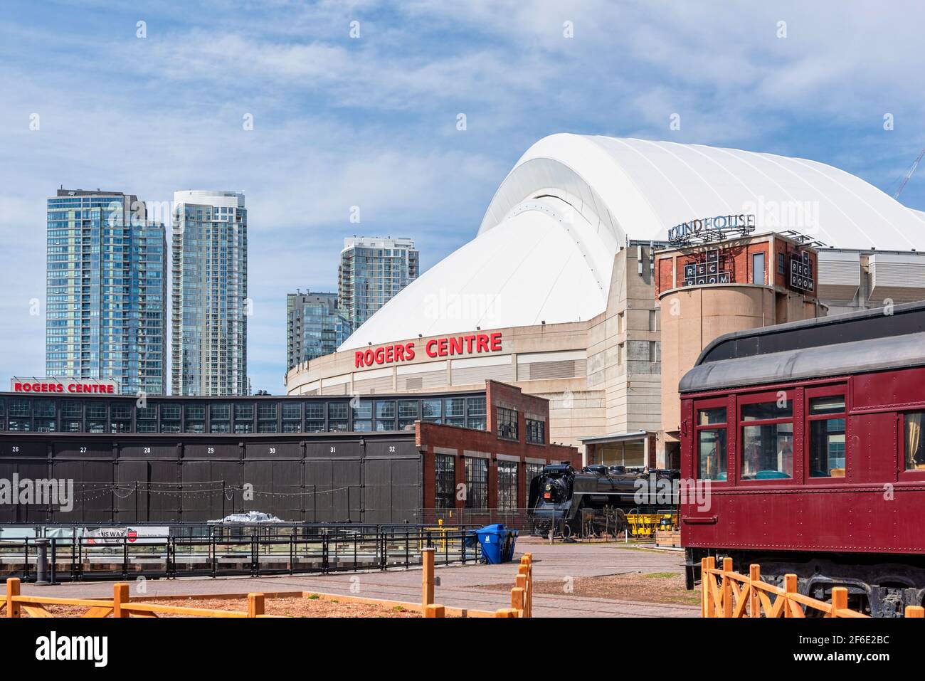 Empty Toronto Railway Museum in the Roundhouse Park in the downtown ...