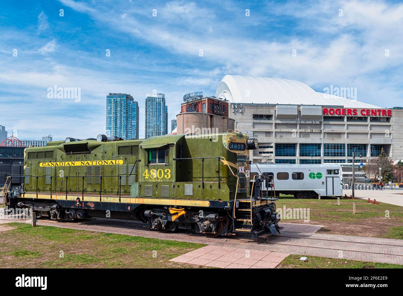 Empty Toronto Railway Museum in the Roundhouse Park in the downtown ...