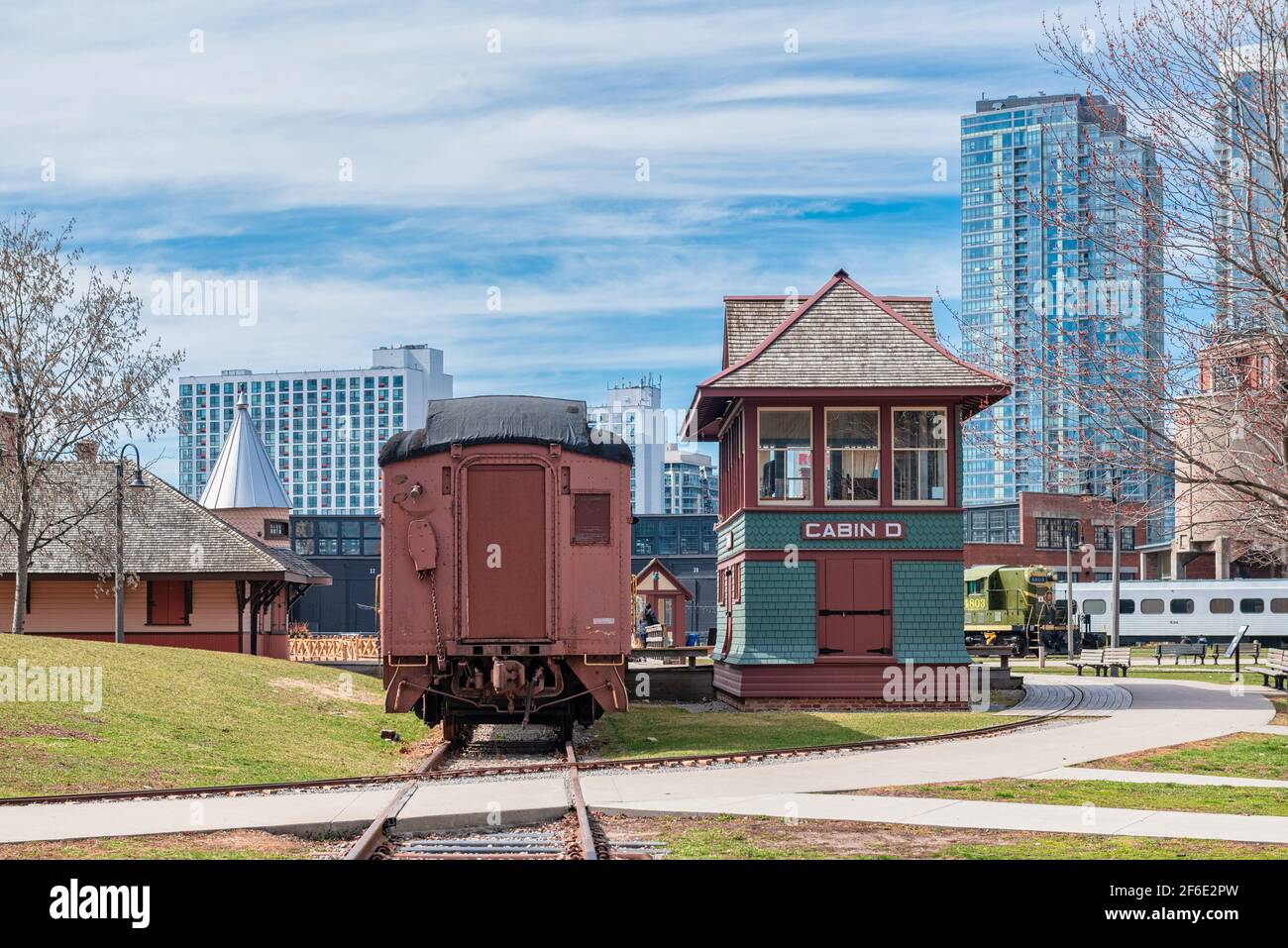 Empty Toronto Railway Museum in the Roundhouse Park in the downtown ...
