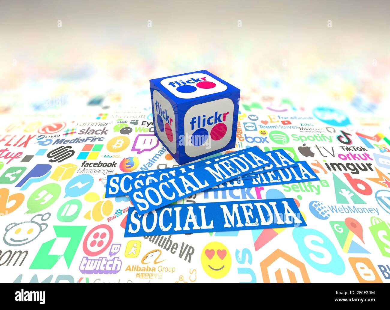 Flickr, Social Media Stock Photo Stock Photo - Alamy