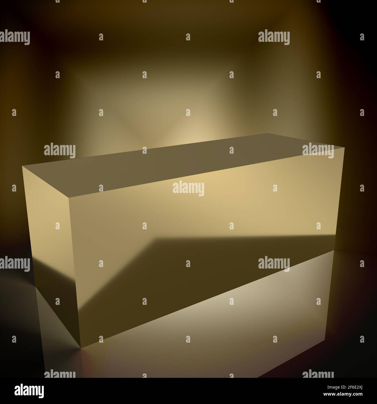 An abstract golden 3d rectangular block shape background image Stock ...