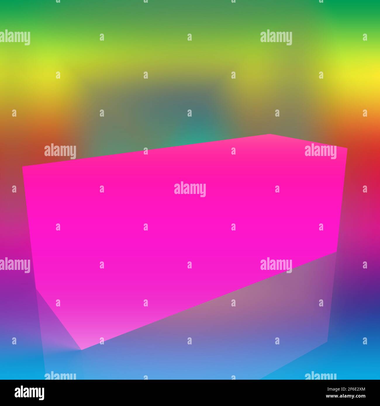 An abstract psychedelic 3d box shape background image Stock Photo - Alamy