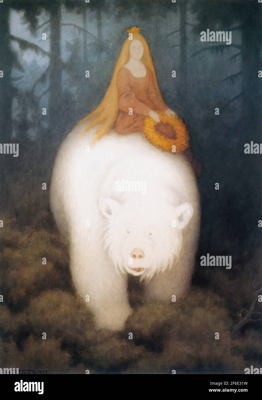 Theodor Kittelsen - White Bear King Valemon Db35 1912 Stock Photo - Alamy
