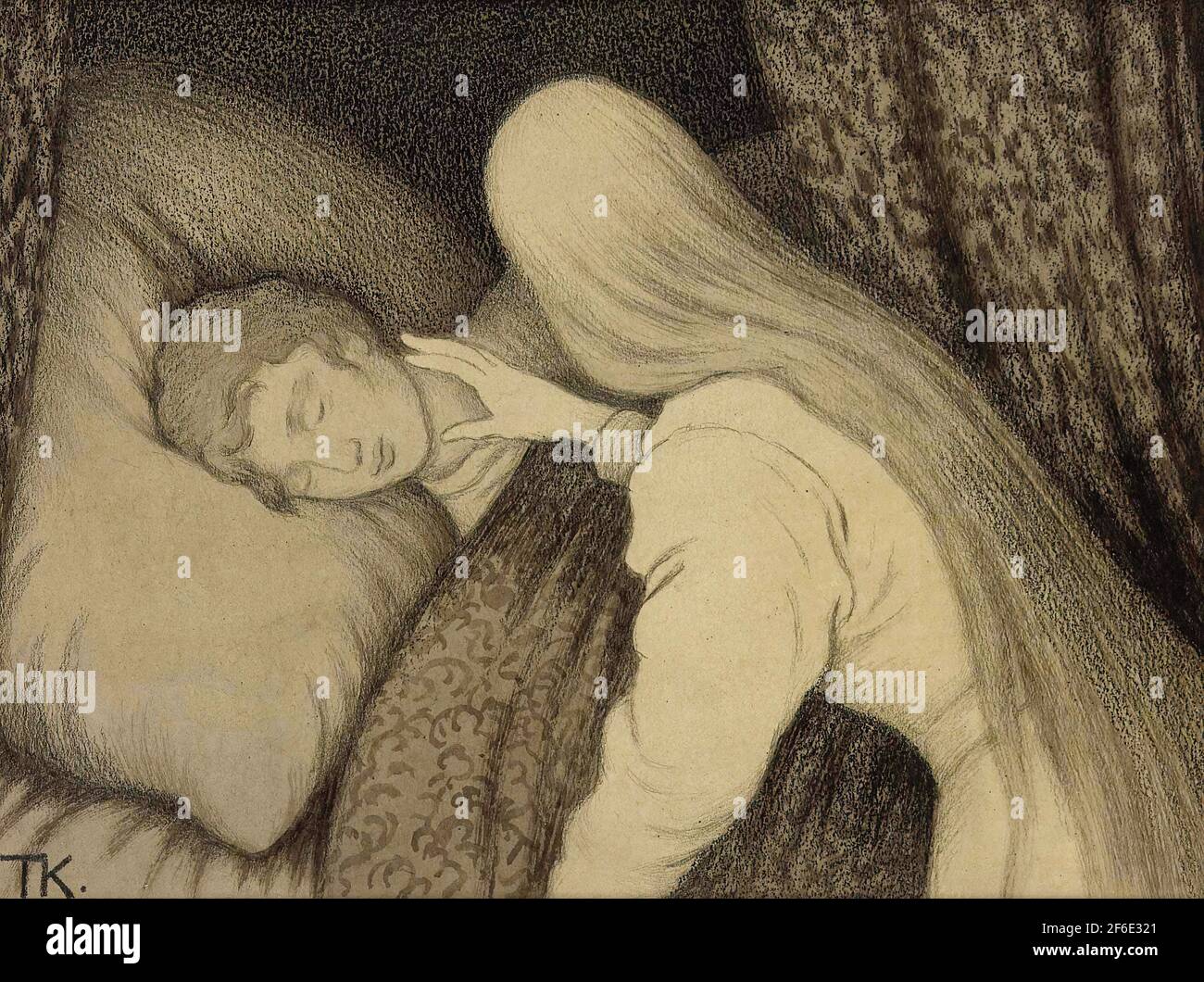 Theodor Kittelsen - White Bear King Valemon 1912 Stock Photo - Alamy