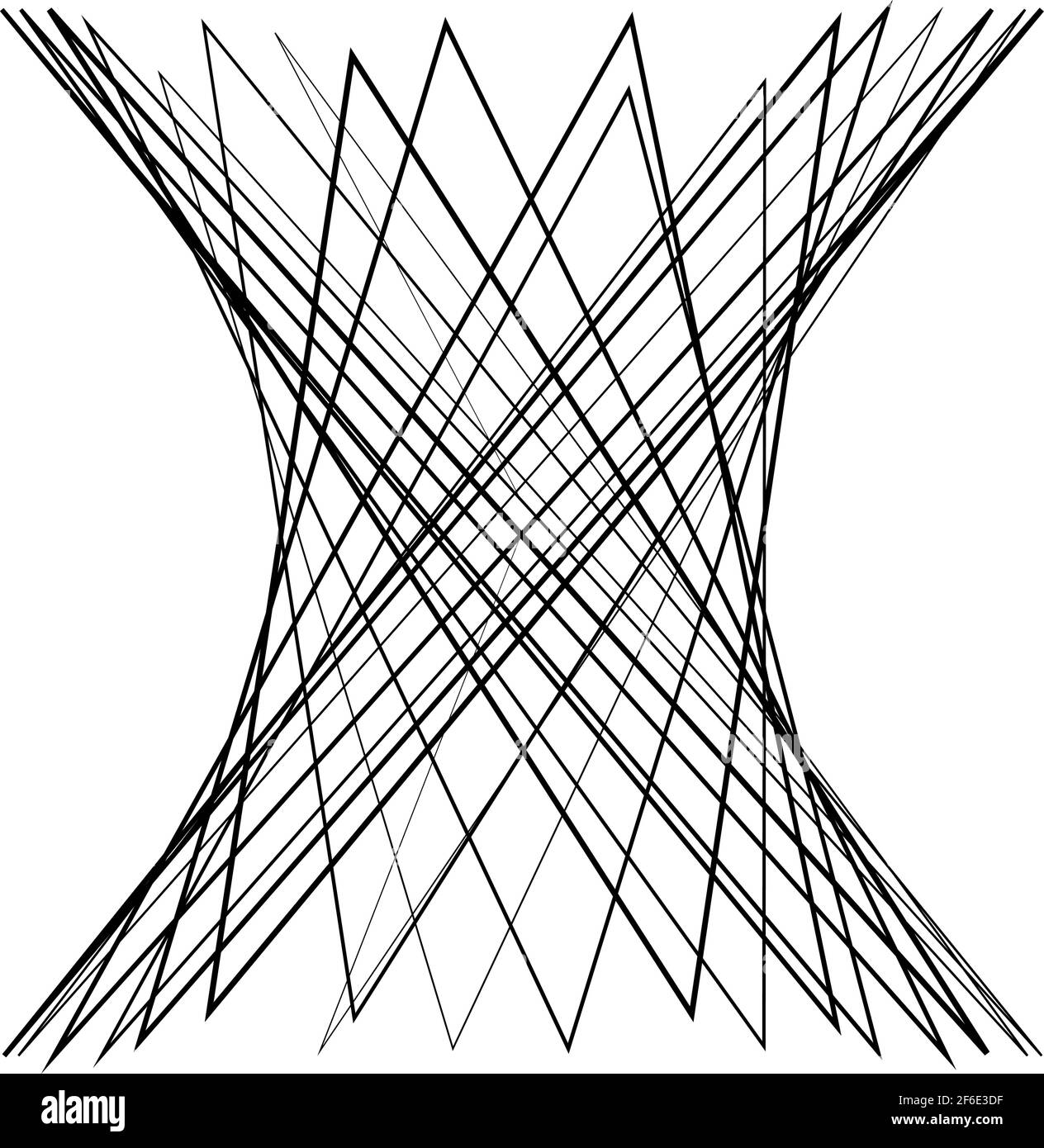 Abstract Edgy Geometric Line Art Angular Random Chaotic Lines Spiky
