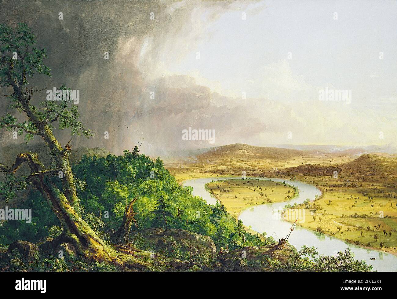Thomas Cole - View Mount Holyoke 1836 Stock Photo - Alamy