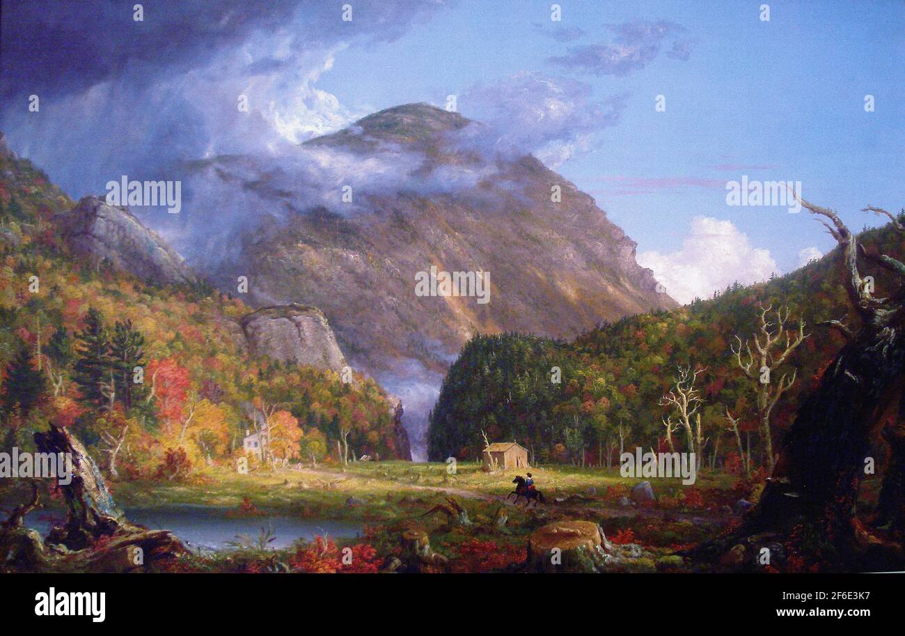 Thomas Cole - View Mountain Pass Called Notch White Mountains Crawford ...