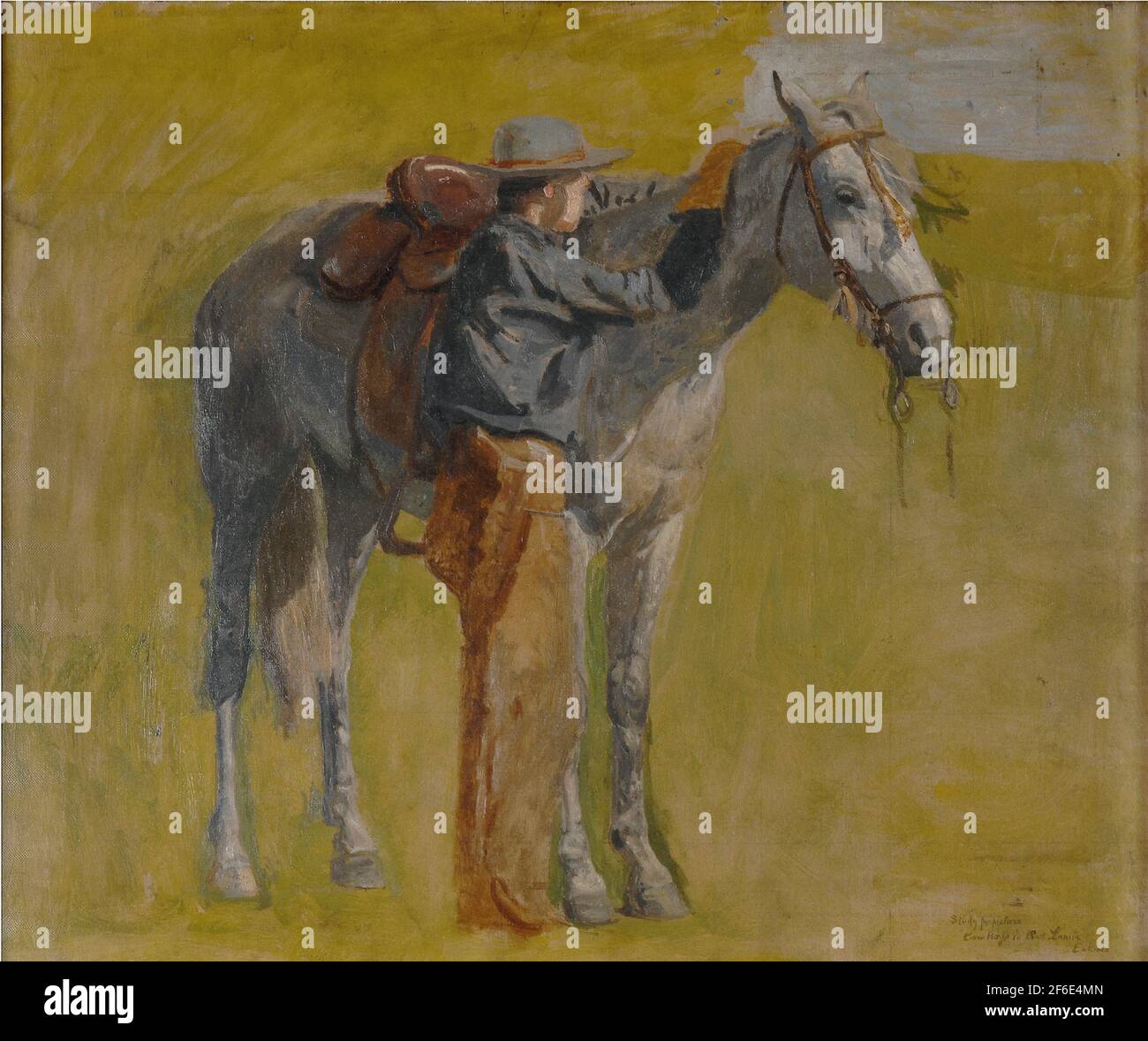 Thomas Eakins - Sketch Cowboys Badlands 1888 1 1888 Stock Photo - Alamy