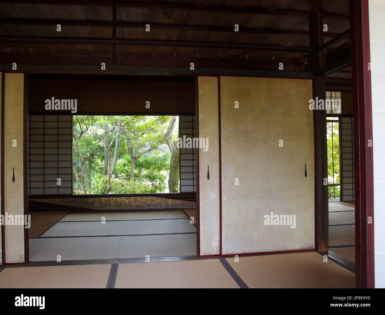 A view of the rice paper screen detail of the workmanship of the ...