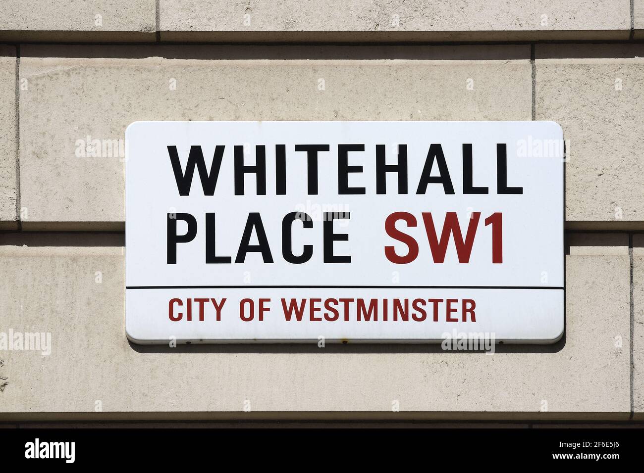 London, England, UK. Street sign: Whitehall Place, SW1, City of ...