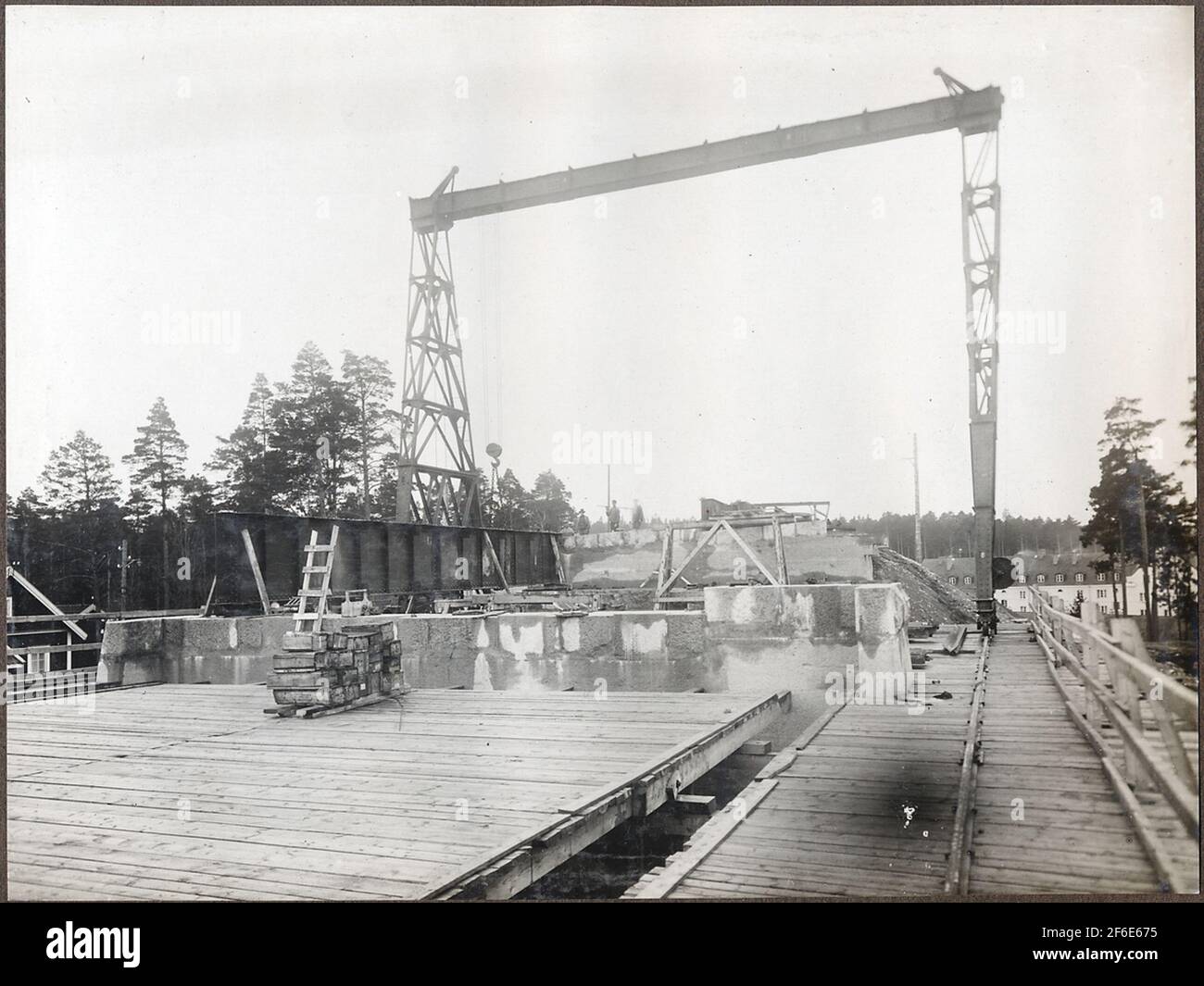 Completion of flap bridge over Södertälje Channel Stock Photo - Alamy