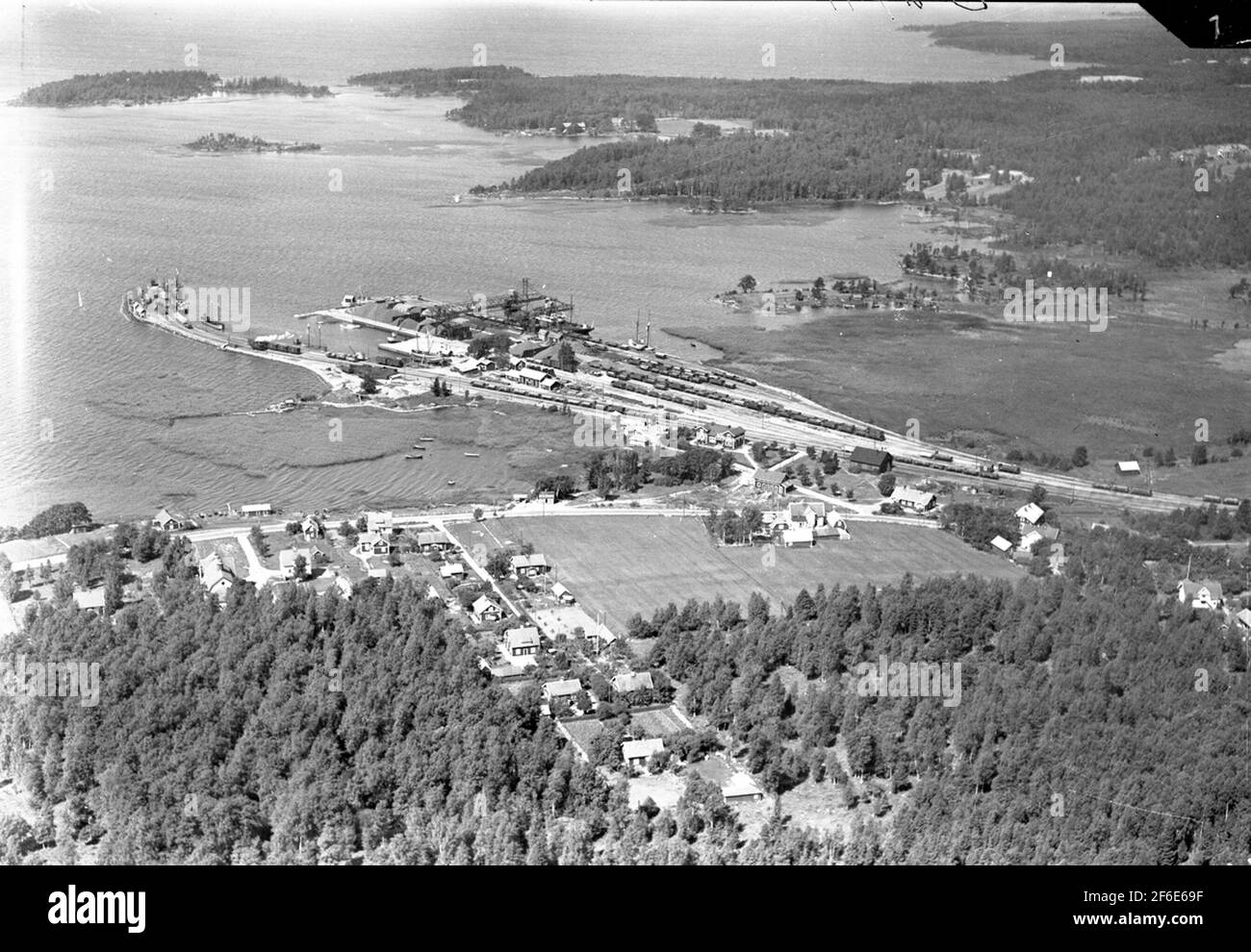Aerial view of station Stock Photo - Alamy