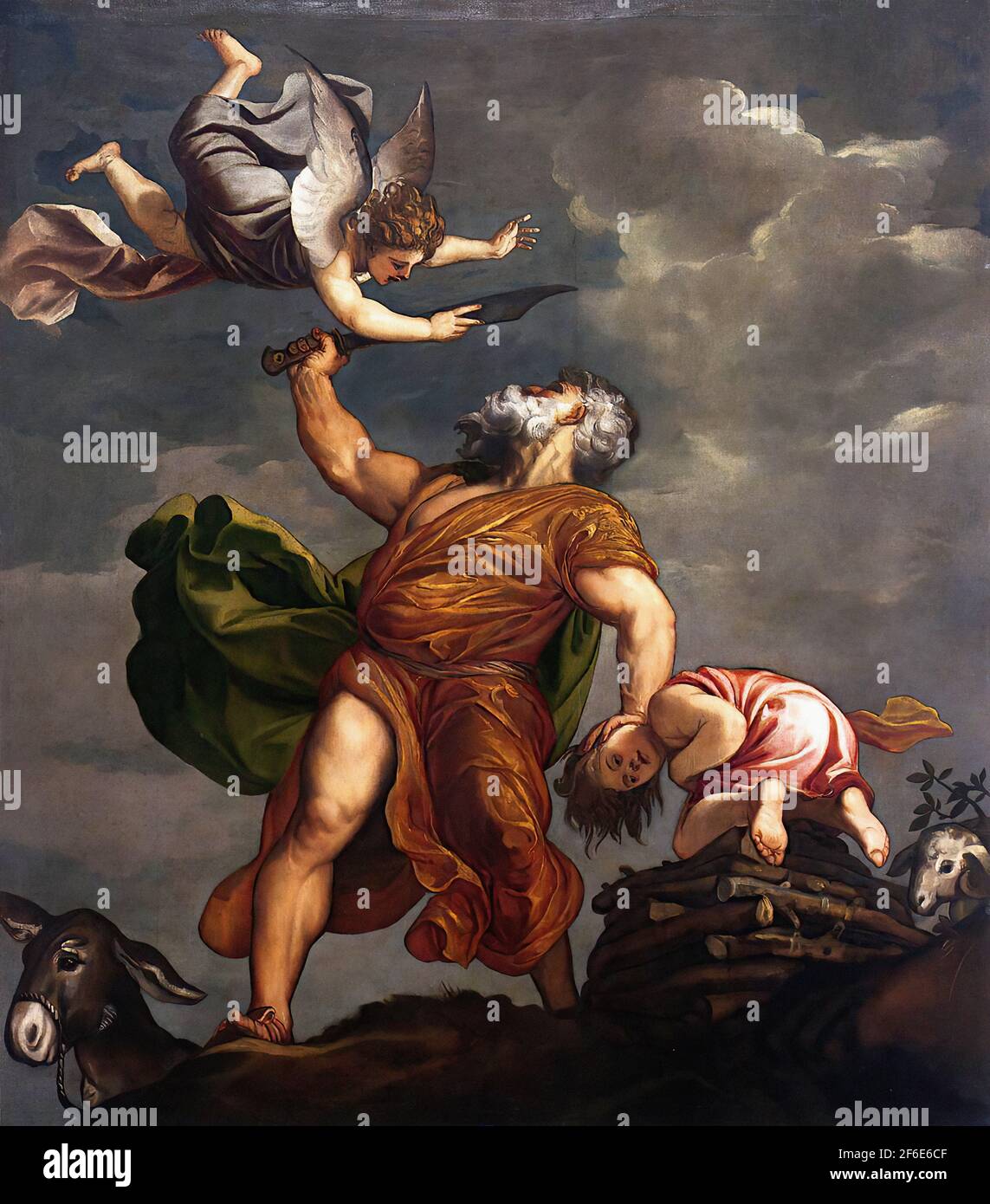 Tiziano Vecelli or Vecellio a.k.a Titian - Sacrifice Isaac 1544 Stock ...