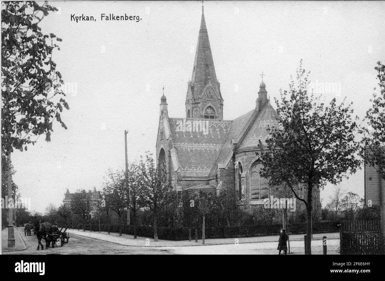 The new church in Falkenberg was built in 1892 Stock Photo - Alamy