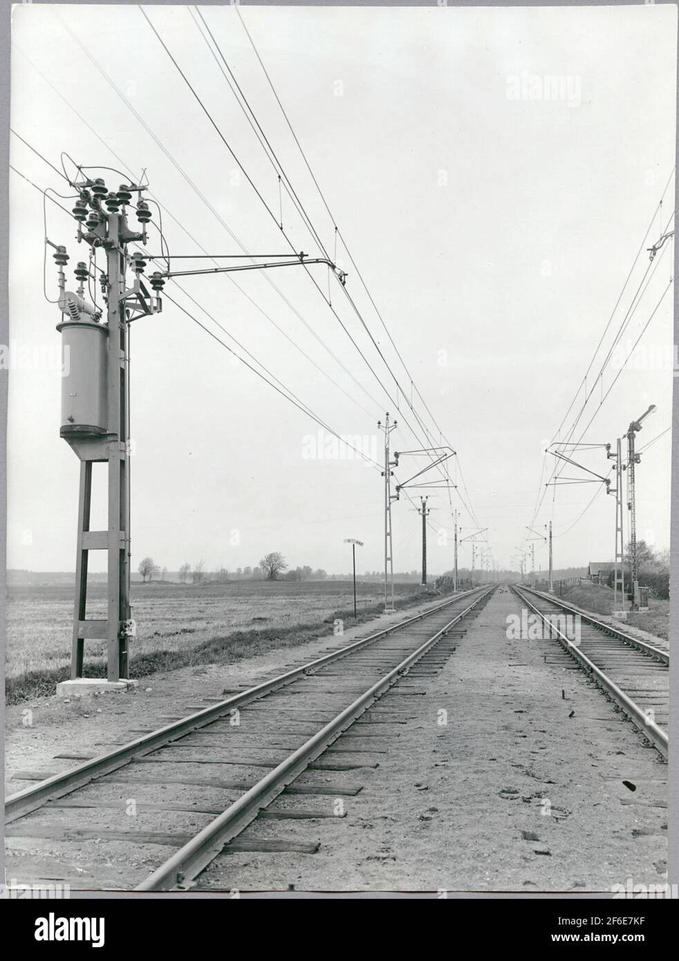 Southern main track with separator and track transformer Stock Photo ...