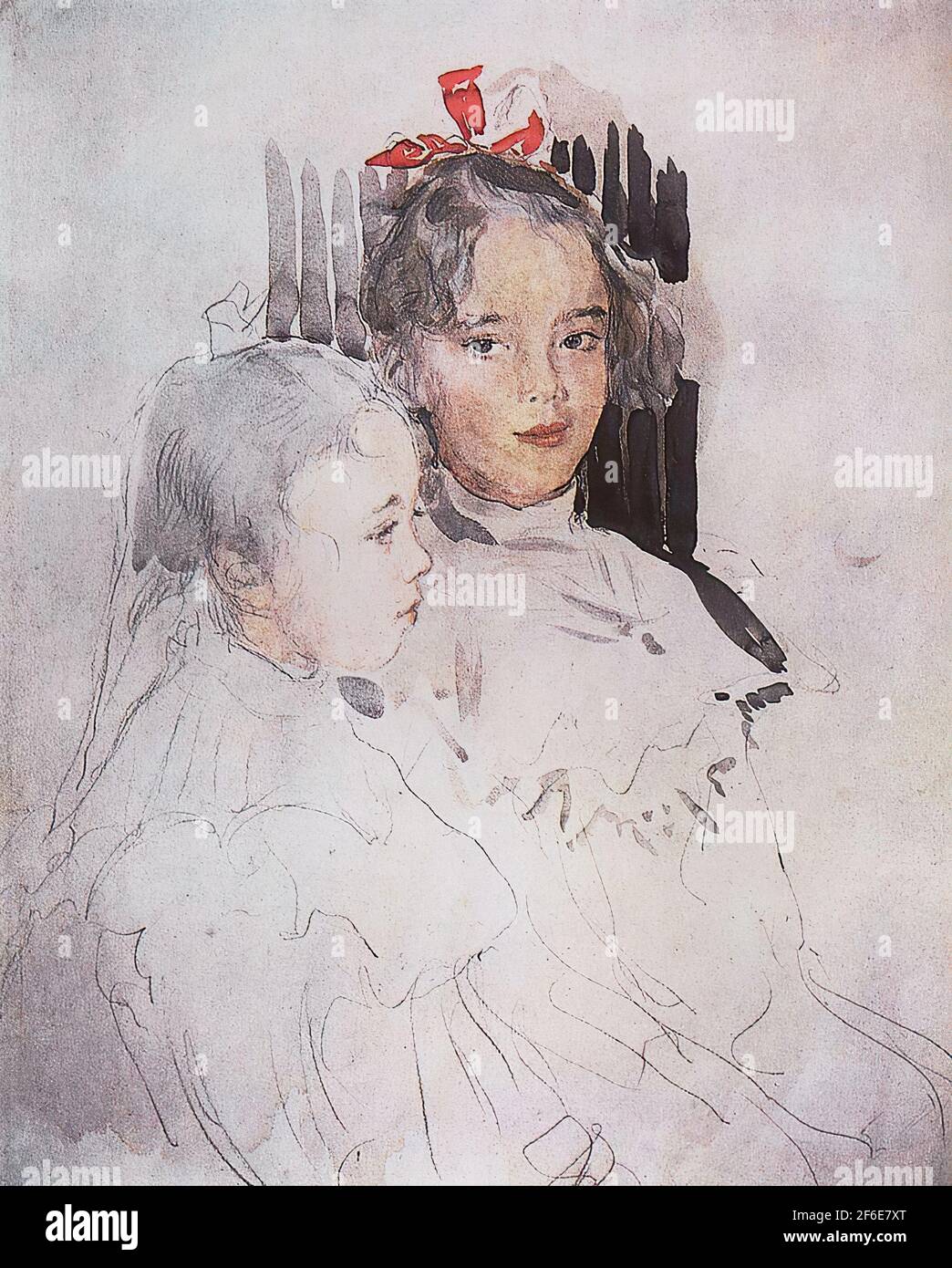 Valentin Serov - Portrait Children S Botkin 1900 Stock Photo - Alamy