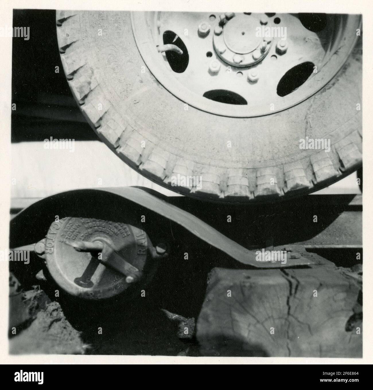 Volvo rail and road bus at Flangesmörjörjar Stock Photo - Alamy