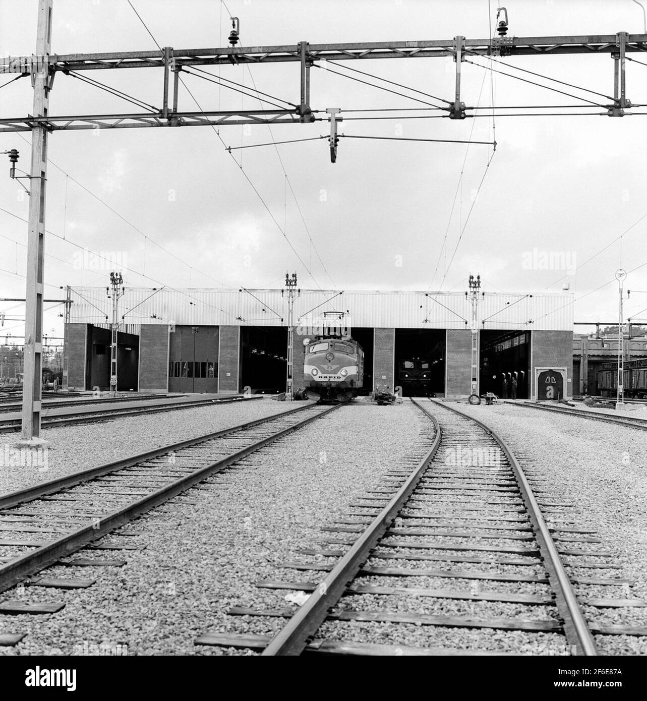 The state's railways, SJ RA. Vagnhall, Hagalund Stock Photo - Alamy