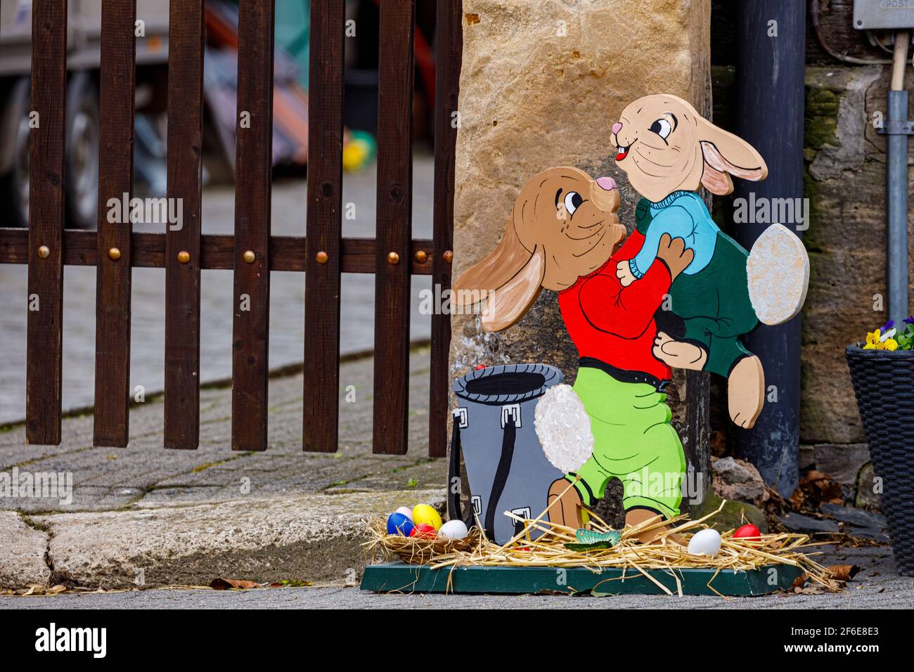 The traditional easter bunny of Herleshausen in Hesse Stock Photo - Alamy