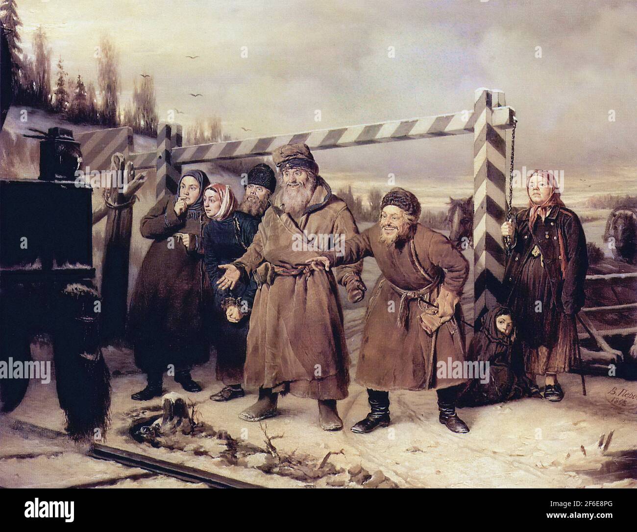 Vasily Perov - on Railroad 1868 Stock Photo - Alamy