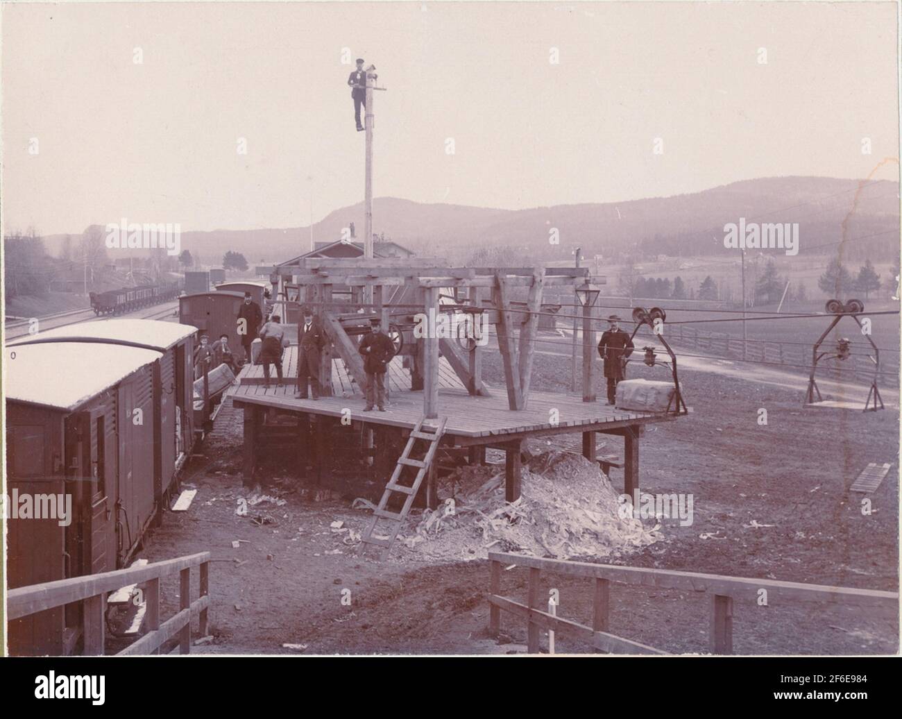 The state's railways, SJ, the first cable car between the railway and ...