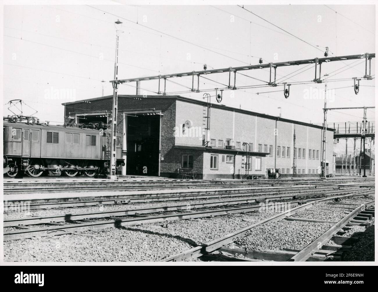 Maintenance hall at Sävenäs Stock Photo - Alamy