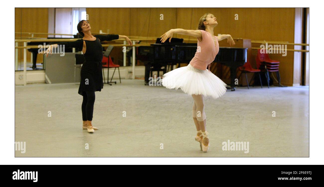 Rehearsing the Dying Swan at the Royal Opera House are Marguerite ...