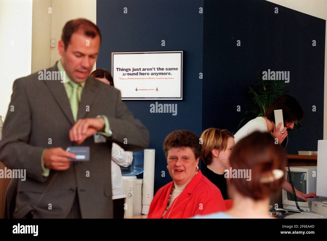 the national lottery h.q. where staff learnt of their future ...