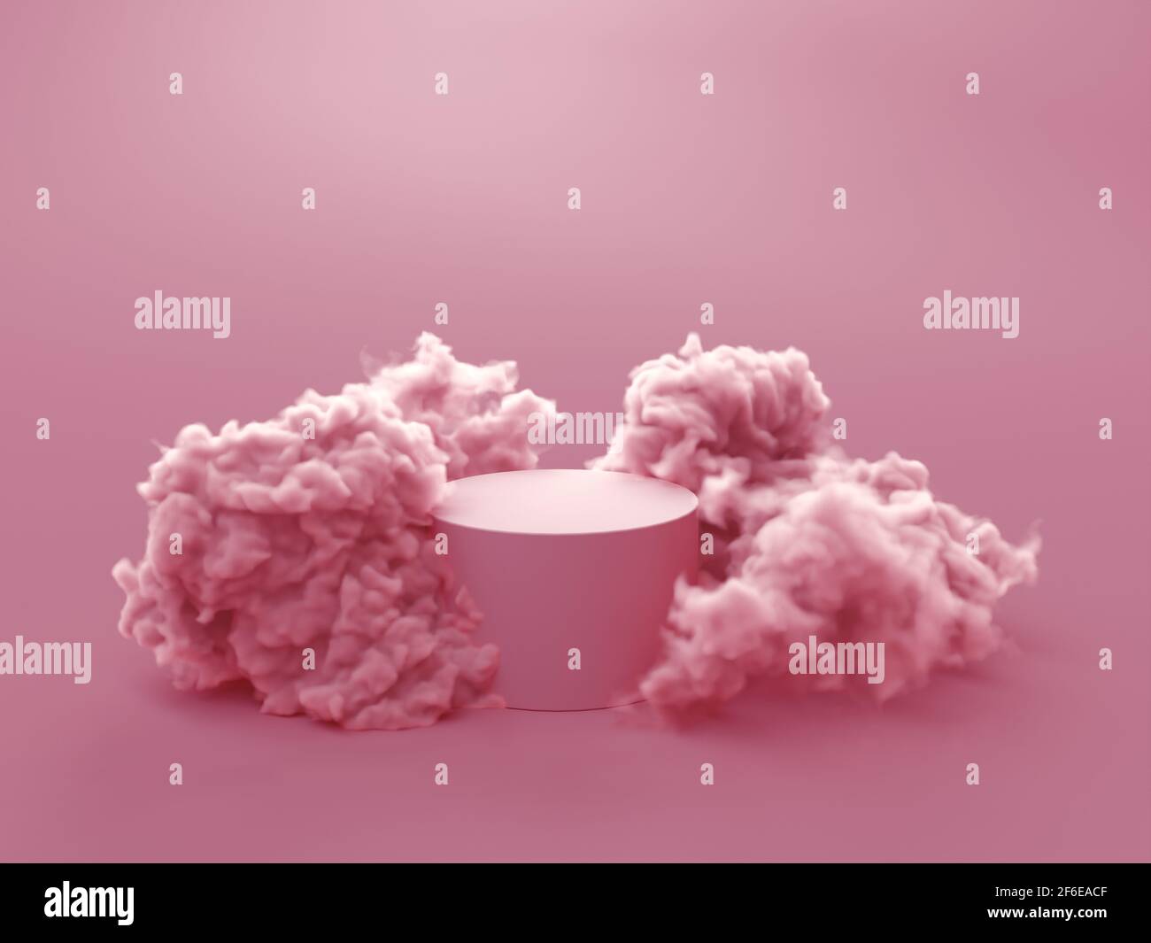 Abstract empty podium with suds on pastel pink background for ...