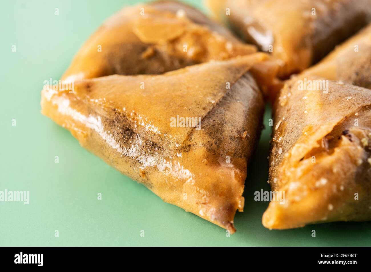 Traditional almond briwat on green background Stock Photo - Alamy