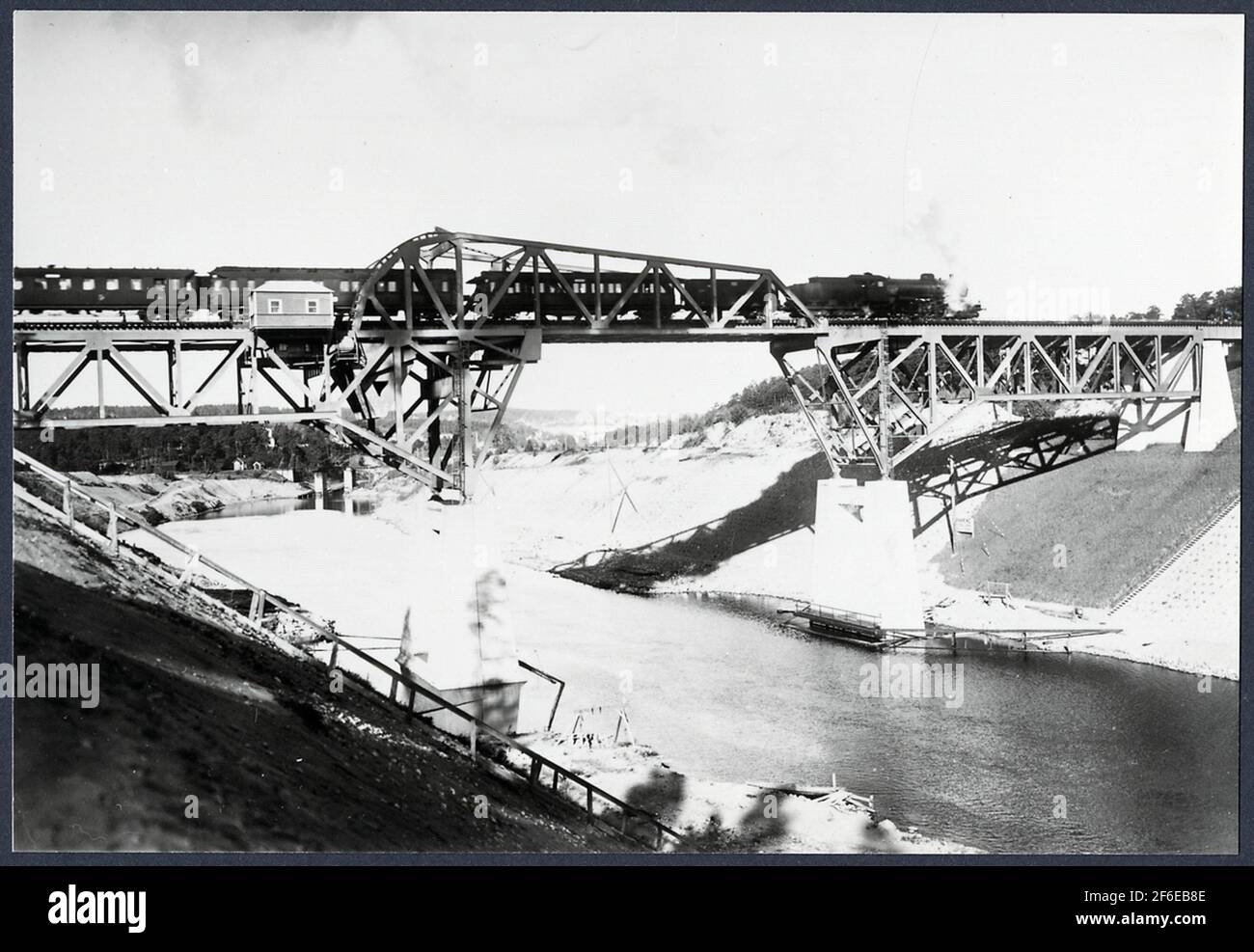 Flip bridge over Södertälje canal Stock Photo - Alamy