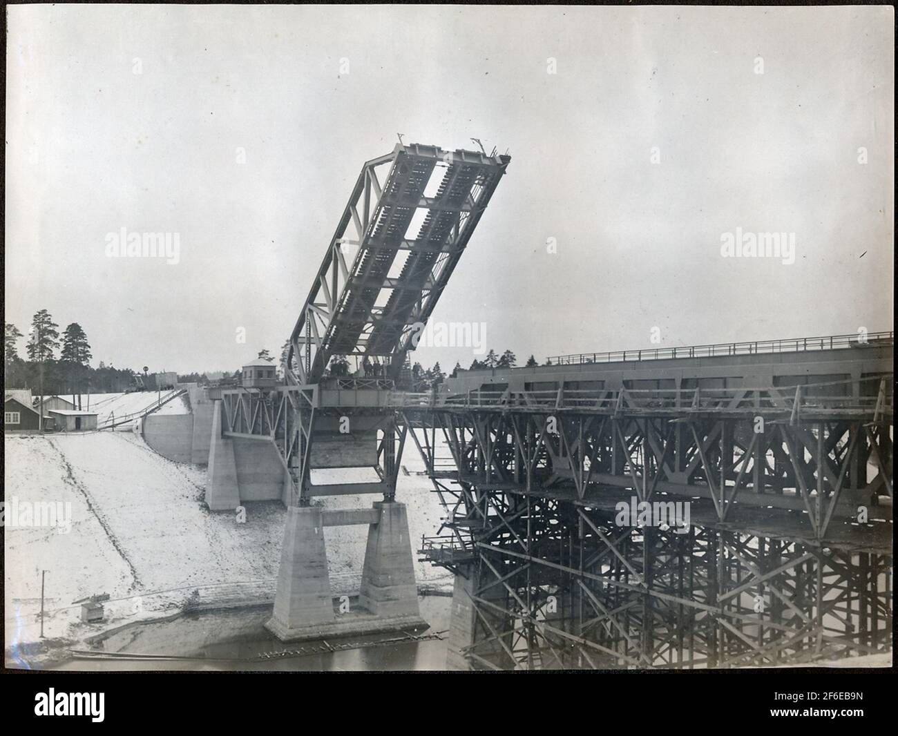 Completion of flap bridge over Södertälje Channel Stock Photo - Alamy