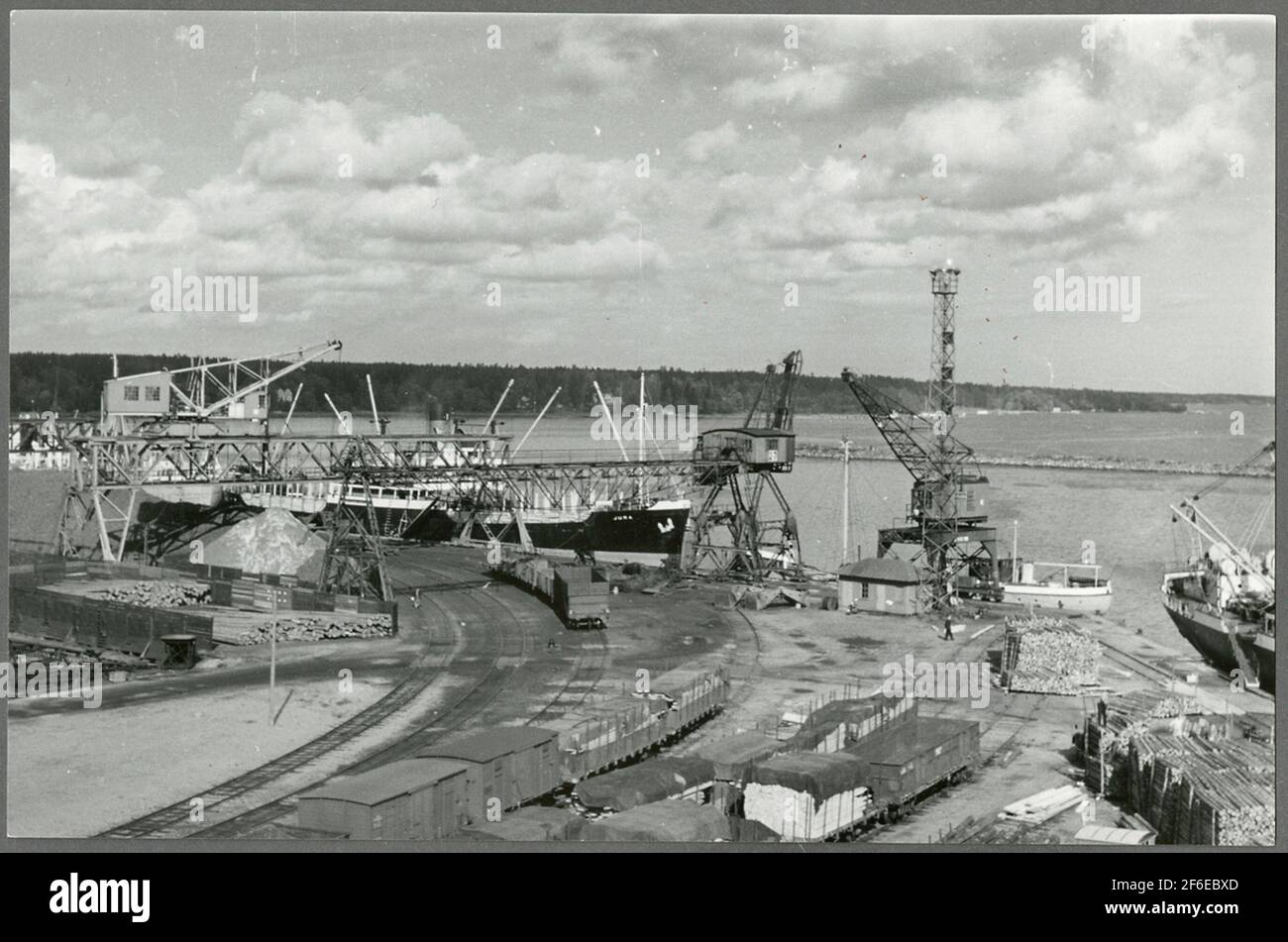 Gävle port in 1953 Stock Photo - Alamy